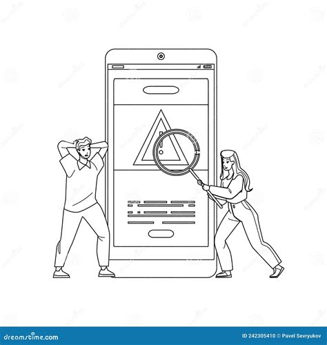Error Warning Smartphone Operating System Vector Stock Vector