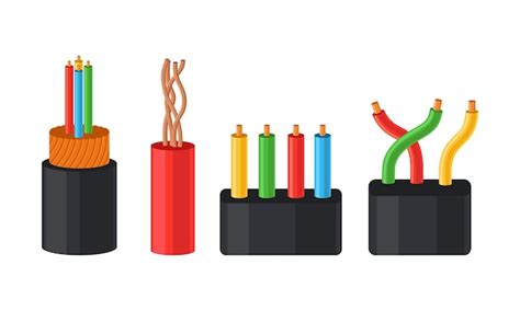 Diferentes Tipos De Cabos Elétricos De Fio Cabos De Cobre Em Isolamento