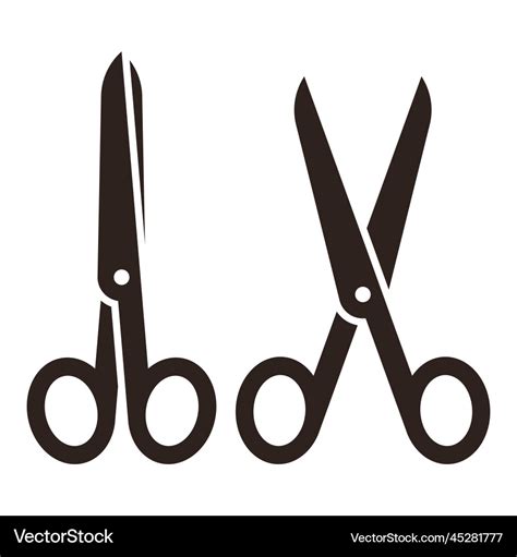 Open And Closed Scissors Royalty Free Vector Image