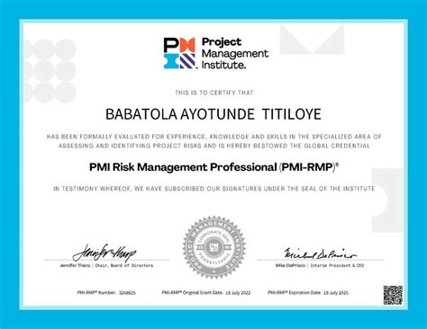 Bldr Tola Titiloye Msc Pmp Pmi Sp Pmi Rmp Pmi Scp Mniob On Linkedin