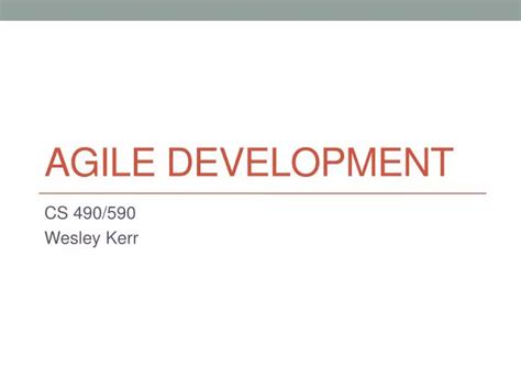 PPT Agile Development PowerPoint Presentation Free Download ID