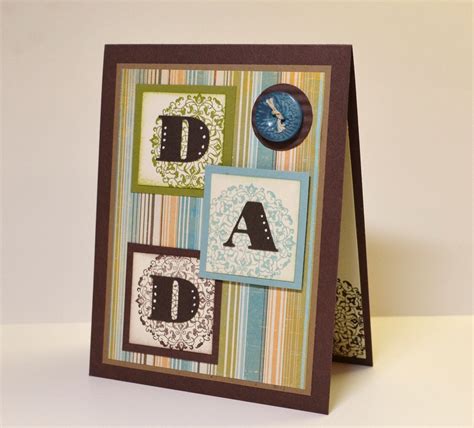 Items Similar To Handmade Fathers Day Card Handstamped Dad
