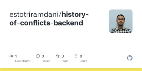 Github Estotriramdanihistory Of Conflicts Backend