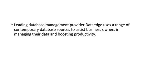 Database Services Database Management Support Usa Pptx Databases Computer Software And