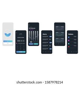 Cryptocurrencies Trading Exchange Ui Ux Concept Stock Vector Royalty Free