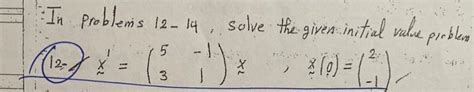 solved in problems 12−14 solve the given initial value