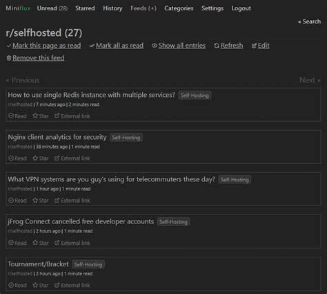 Miniflux A Minimalist And Self Hosted Rss Reader