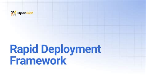 Rapid Deployment Framework Openg2p Docs