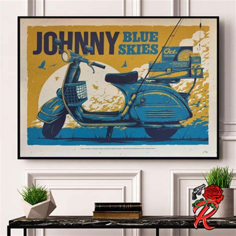 Johnny Blue Skies Concert Poster For Show In Santa Barbara Ca At Santa