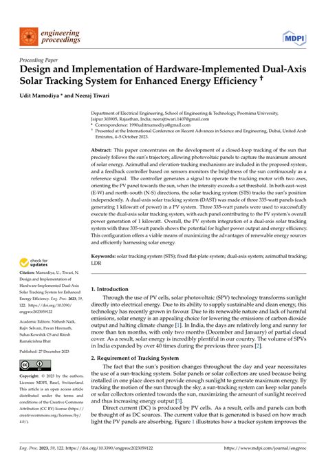 Pdf Design And Implementation Of Hardware Implemented Dual Axis Solar