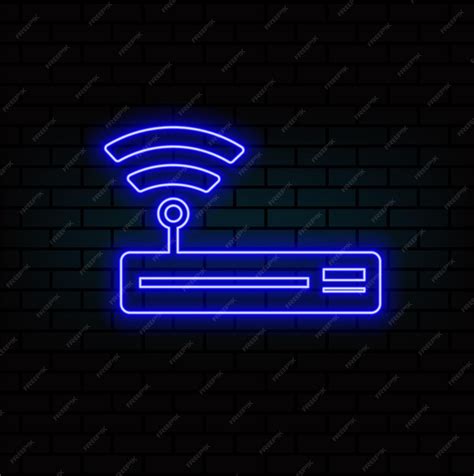 Premium Vector Modem Neon Glow Icon Simple Thin Line Outline Vector Of Technology Icons For Ui