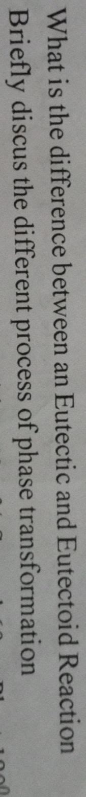 What Is The Difference Between An Eutectic Studyx