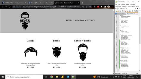Barbearia Ii Adicionando Produtos Na Página Html5 E Css3 Parte 2