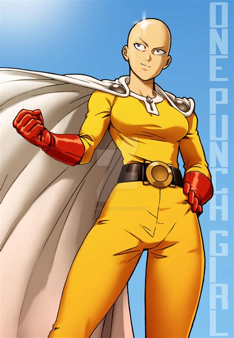 Saitama One Punch Man One Punch Man Looking Away Highres 1girl