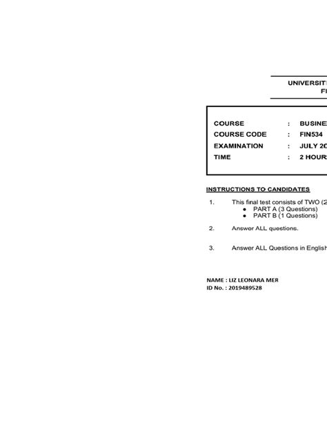 test 1 question new pdf net income errors and residuals