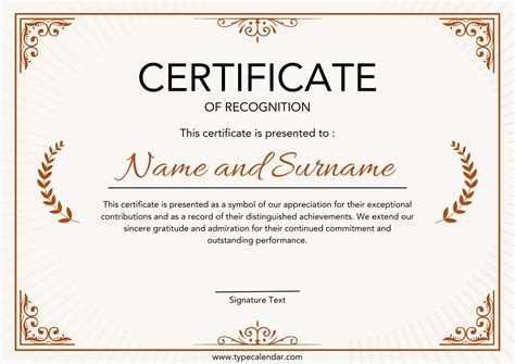 41 Free Printable Certificate Of Recognition Templates