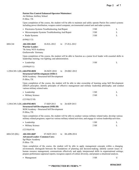 Joint Service Transcript Pdf