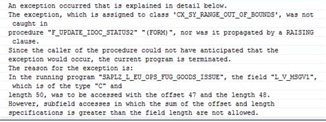 Solved Dataoffsetlengthtoolarge For Table Sap Community