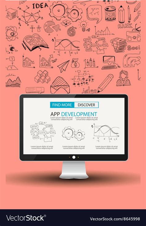 App Development Infographic Concept Background Vector Image