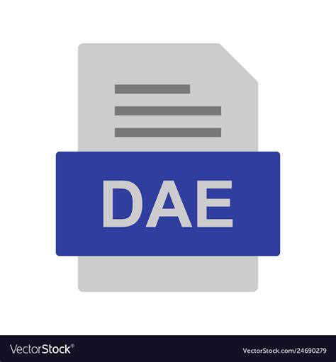 Dae File Document Icon Royalty Free Vector Image