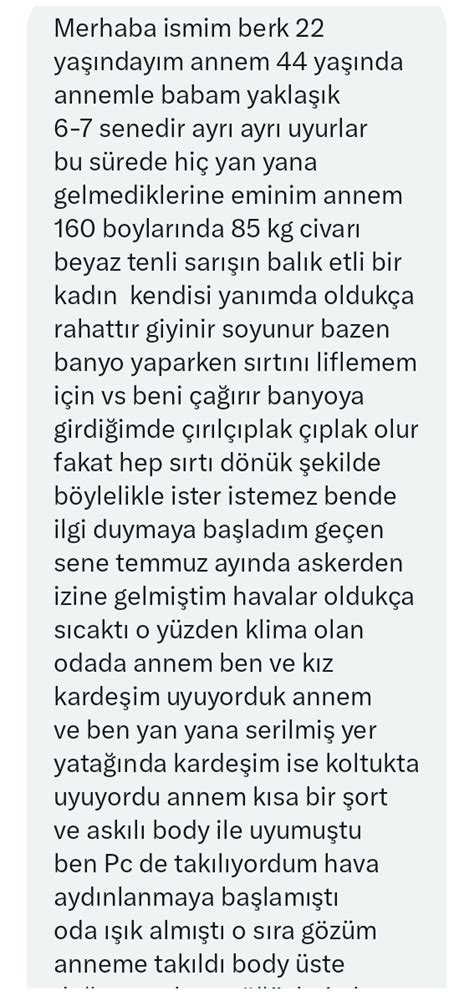 TŰRKİYEM İTİRAF ET K on Twitter Annesiyle yaşadığı ensens ilişki anlatımı
