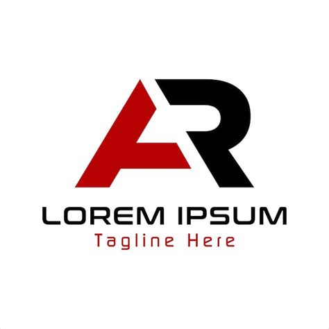 Elemento Del Logotipo Ar Plantilla Del Logotipo De La Letra Ar Vector