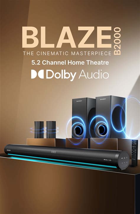 Blaze B2000 5 2 Home Theatre Dolby Audio Dual Subwoofer Crossbeats