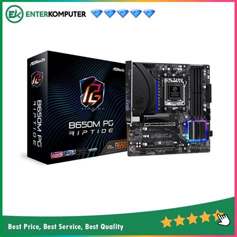 Jual Asrock B650m Pg Riptide Am5 Amd B650 Ddr5 Usb32 Type C Sata3