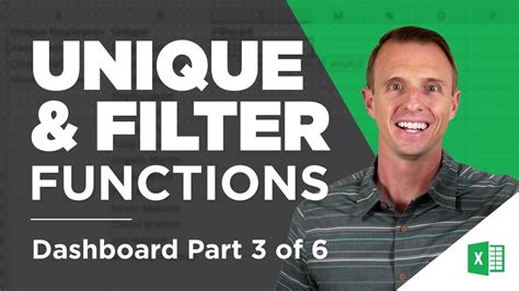 unique and filter functions dashboard part 3 of 6 youtube