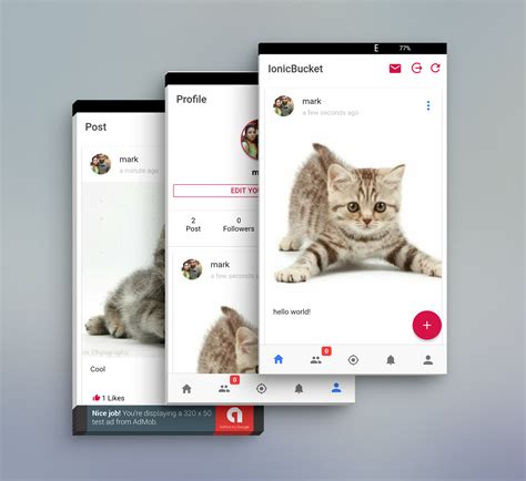 complete functional social app based on firebase and ionic framework