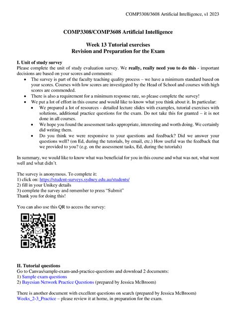 w13 tutorial sheets comp3308 3608 artificial intelligence s1 2023 comp3308 comp3608