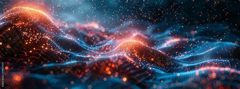 Abstract 3d Mesh Network With Glowing Data Streams And Neural Interfaces Generative Ai And