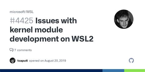 Issues With Kernel Module Development On Wsl2 · Issue 4425 · Microsoft