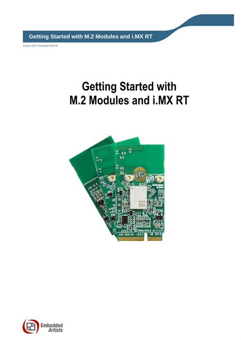 Pdf Getting Started With M2 Modules And Imx Rt · Embedded Artists