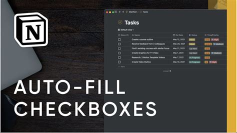 Auto Fill Checkboxes In Notion Youtube