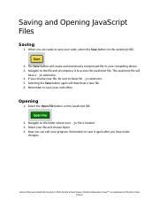 How To Save And Open JavaScript Files Step By Step Guide Course Hero