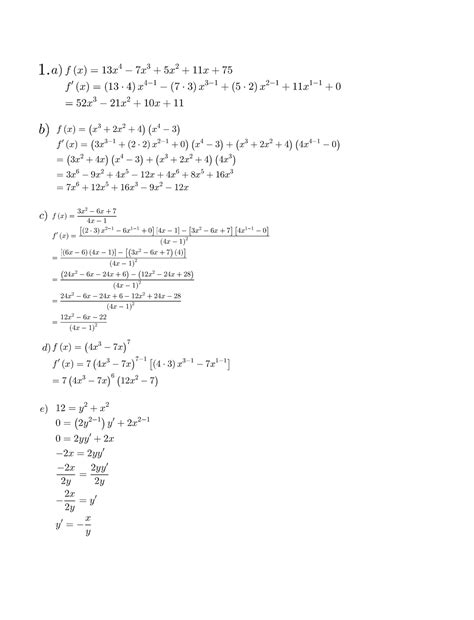 mcv4u ilc unit 2 assessment marked 1 a f x 13x 4 ¡ 7