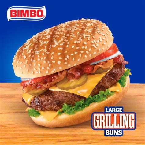 Bimbo Sesame Seeds Large Hamburger Buns 8 Count 275 Oz Smart And Final