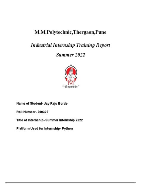 Python Internship Report 2022 Pdf Machine Learning Engineering