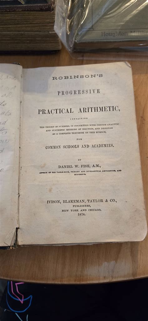 Robinsons Progressive Practical Arithmetic Value