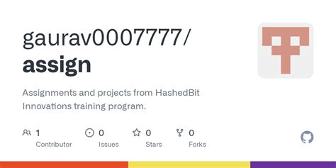 Github Gaurav0007777assign Assignments And Projects From Hashedbit