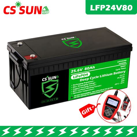 Cssun 24v80ah High Temperature Lifepo4 Battery For Telecomusp Computer