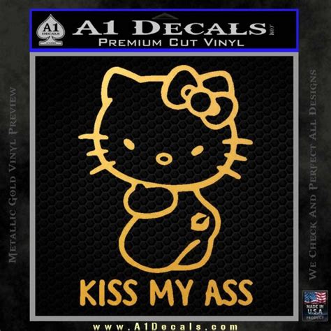 Hello Kitty Kiss My Ass Decal Sticker A1 Decals