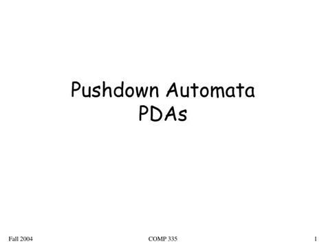 ppt understanding pushdown automata examples and execution