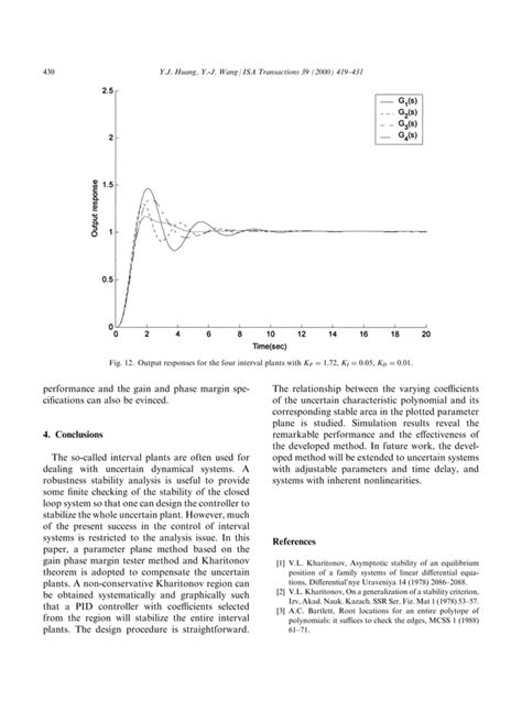 Robust Pid Tuning Strategy For Uncertain Plants Based On The Kharitonov Theorem Pdf