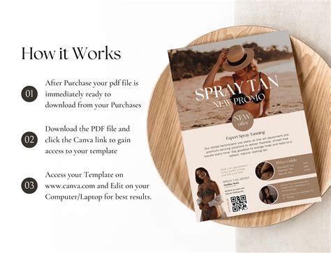 Spray Tanning Flyer Templates Spray Tan Artist Download Now Etsy