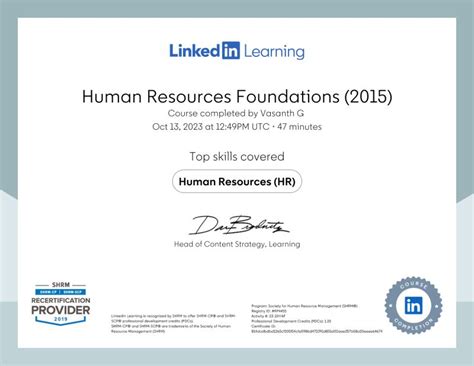 Vasanth G On Linkedin Certificate Of Completion