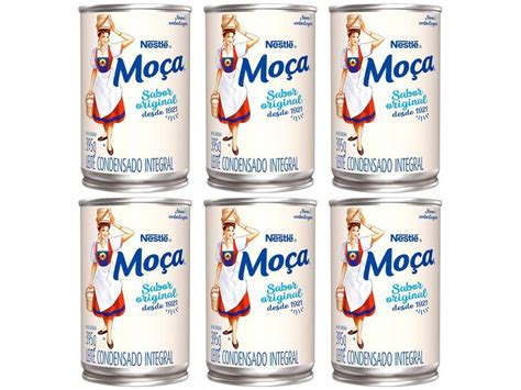 Kit Leite Condensado Nestlé Moça Original Lata 395g 6 Unidades