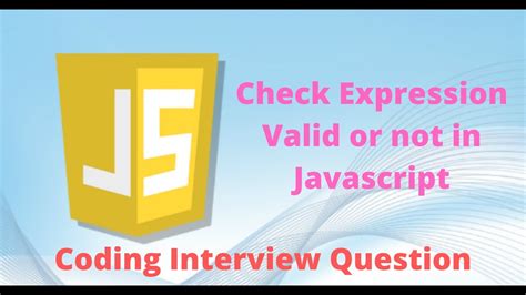 check expression is valid or not in javascript