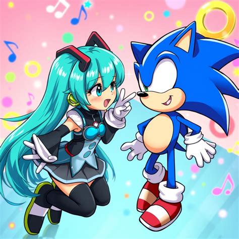Hatsune Miku And Sonic